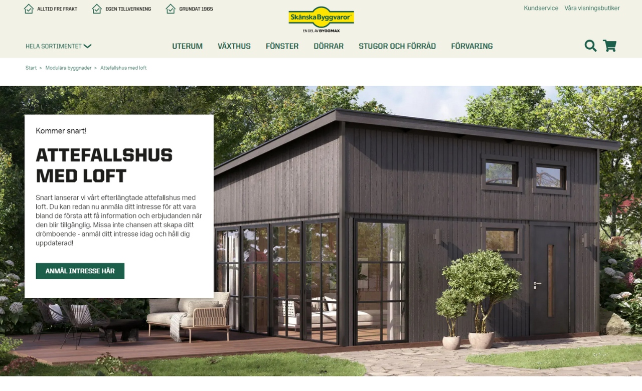 Attefallshus med loft - Komplett guide för köp & bygg